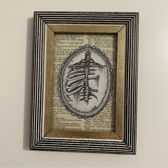 Art | Original Graphite Ink Anatomical Macabre Gothic Victorian Framed ...